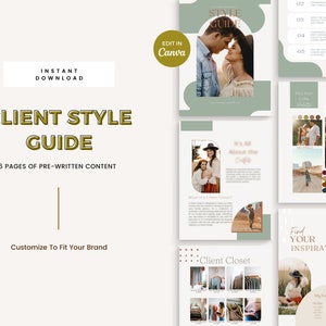 CANVA Client Style Guide Client Closet Template Wardrobe Guide Brand ...
