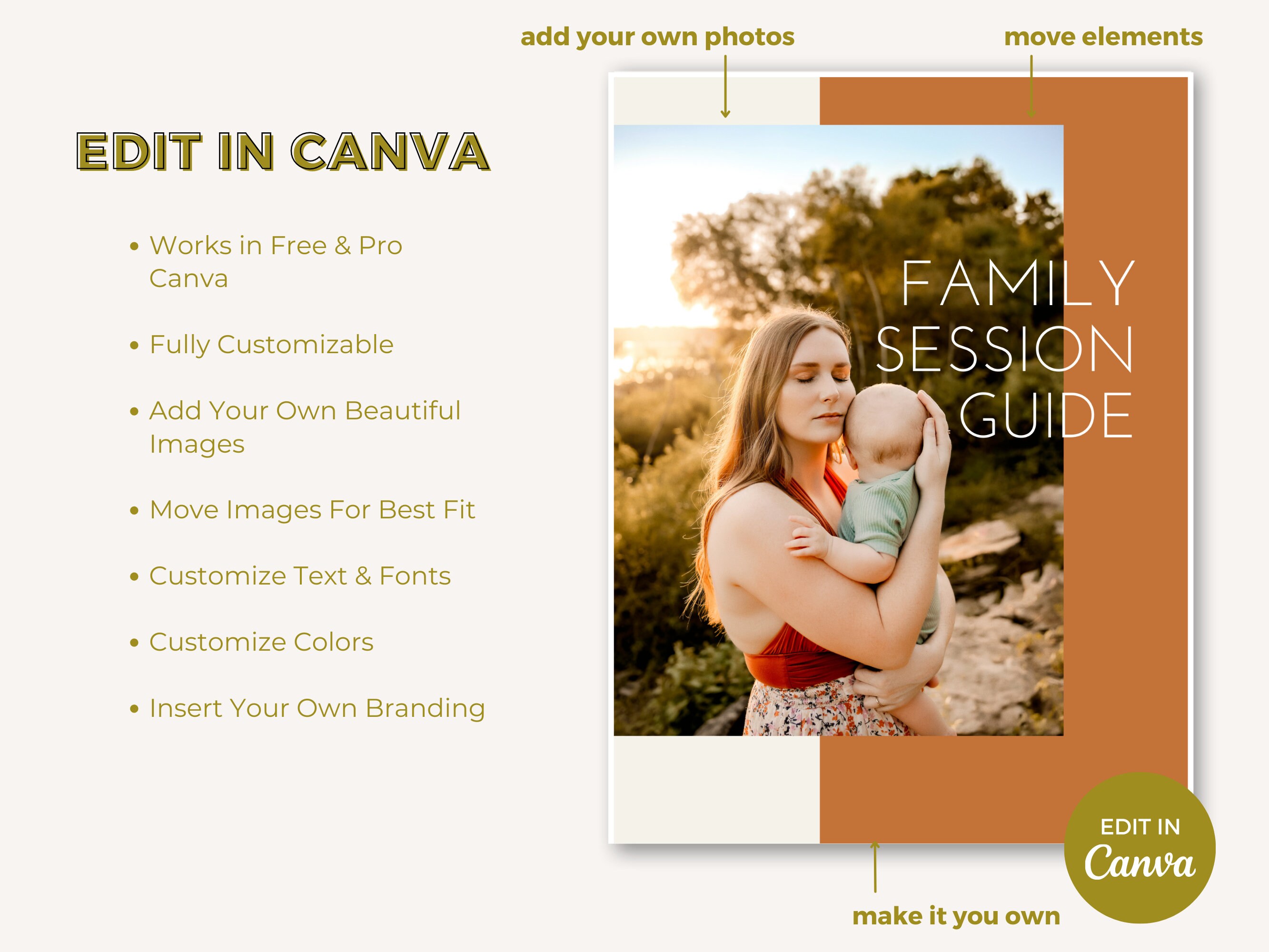 CANVA Photography Family Session Guide Client Welcome Packet Styling ...