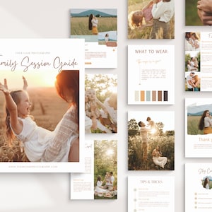 CANVA Photography Family Session Guide Client Welcome Packet Styling ...