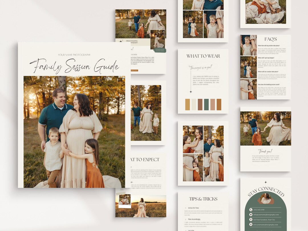 CANVA Photography Family Session Guide | Client Welcome Packet ...