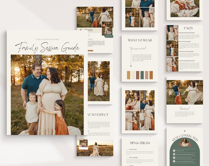 CANVA Photography Family Session Guide | Client Welcome Packet ...