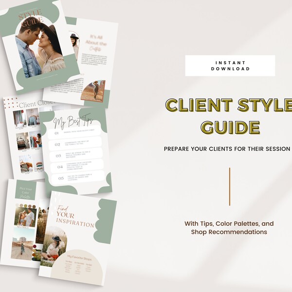 CANVA Photography Family Session Guide Client Welcome Packet Styling ...