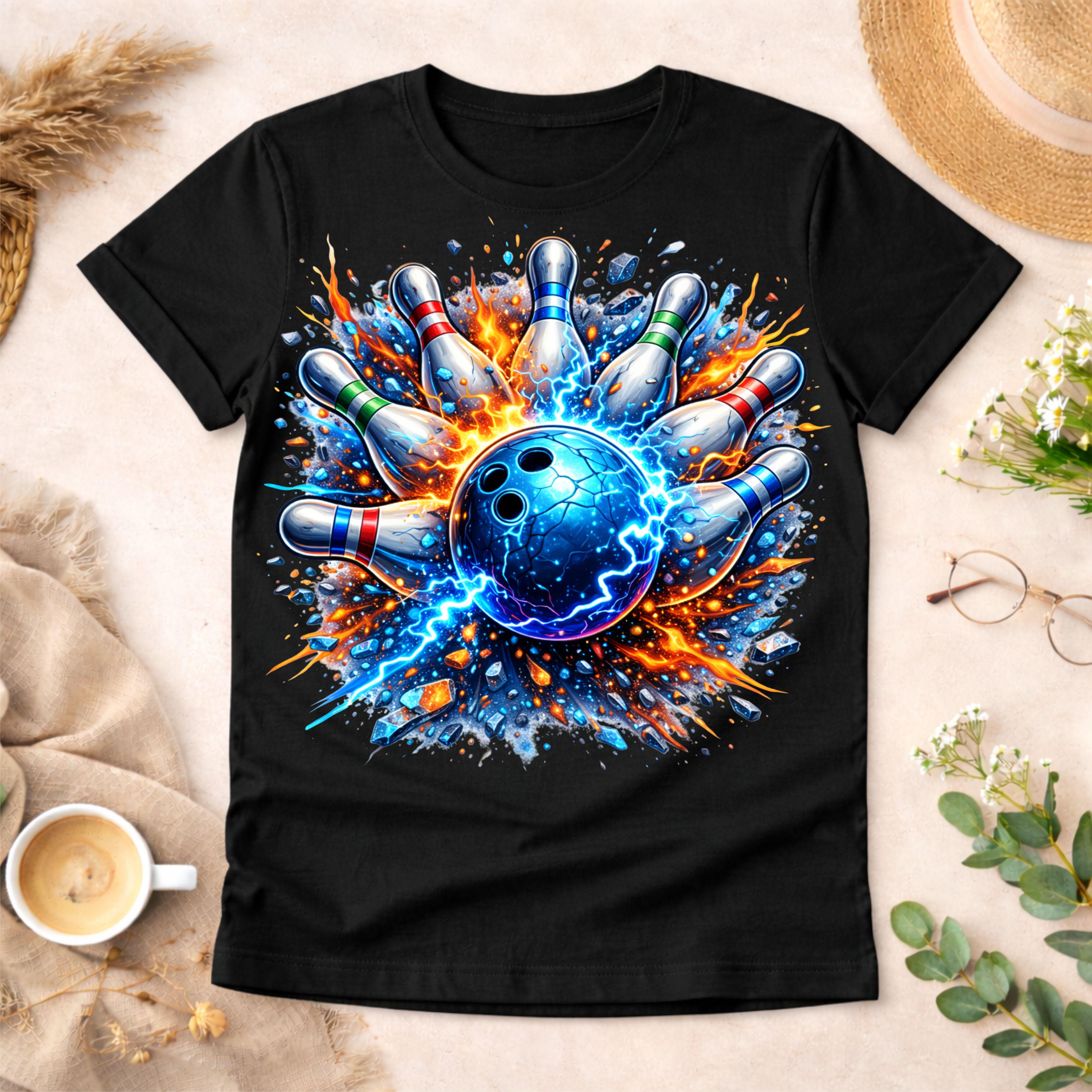 Bowling Strike PNG | Electric Bowling Ball Design | Bowling Pins ...