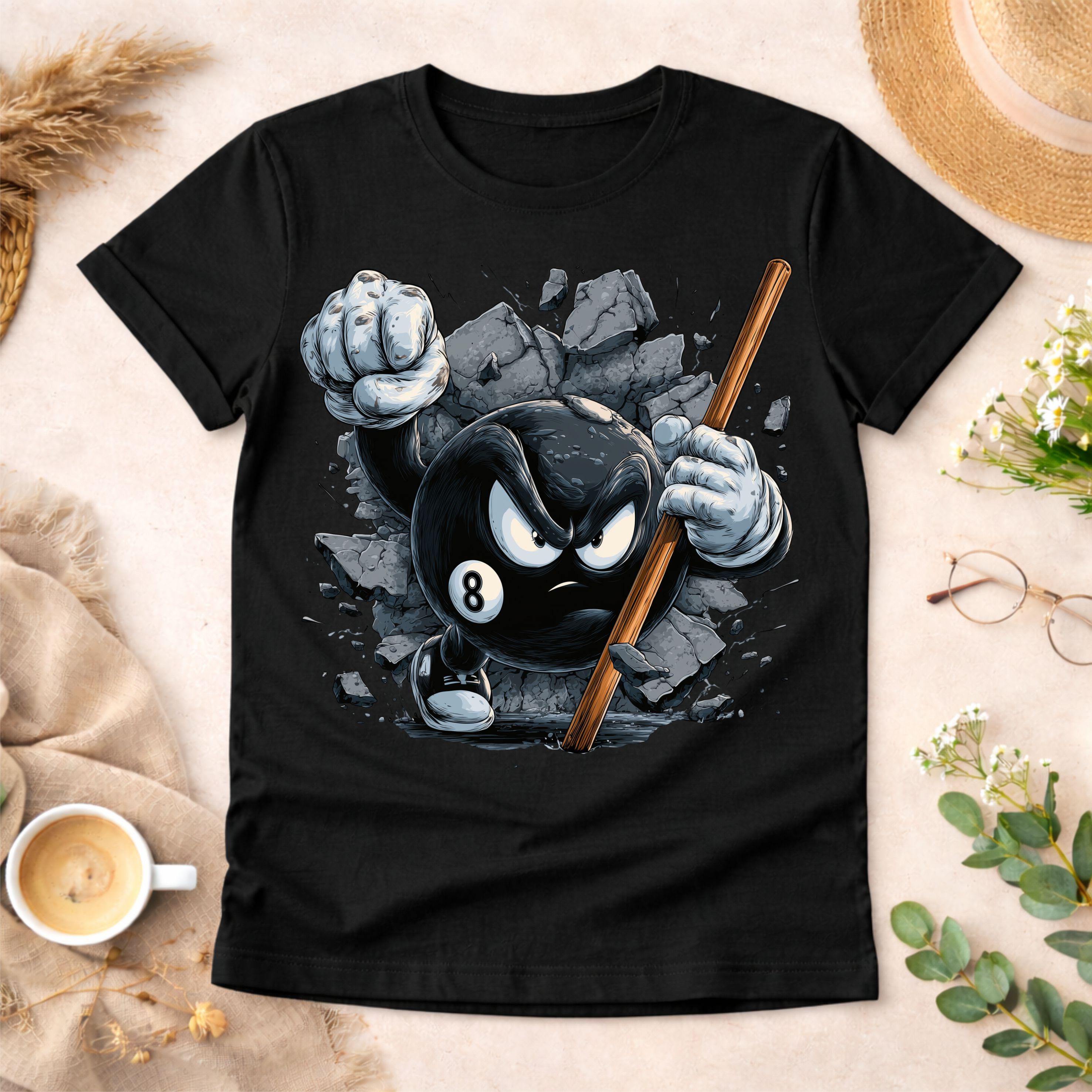 Angry 8 Ball PNG | Billiards Breakthrough Design | Eight Ball Fighter ...