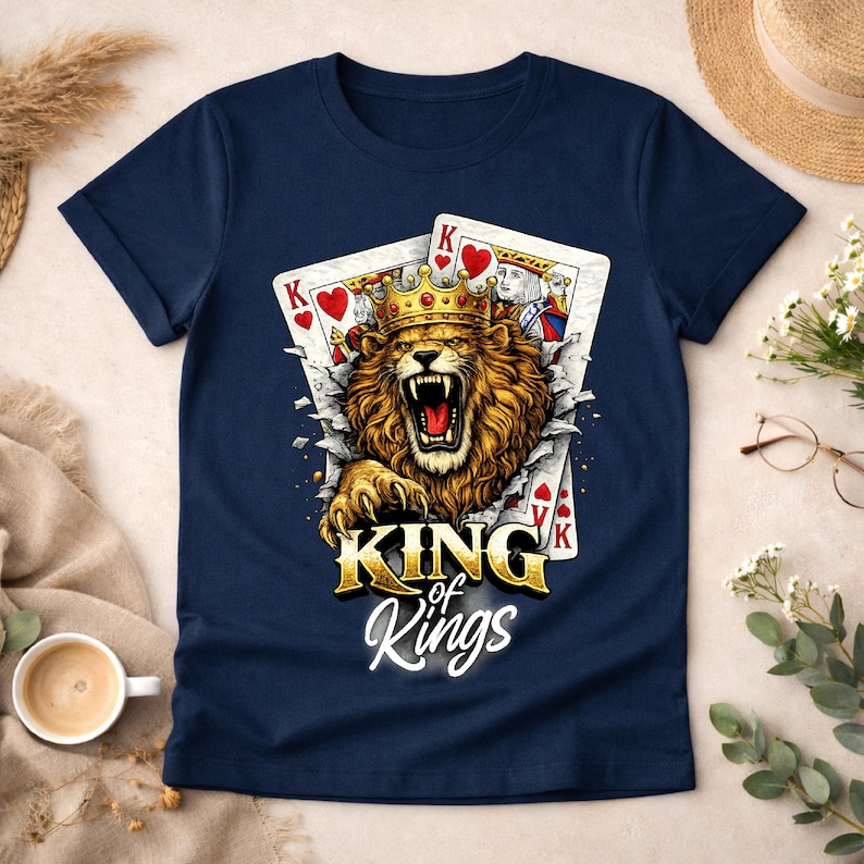 King of Kings Shirt PNG | Lion King Playing Cards Design | Royal ...