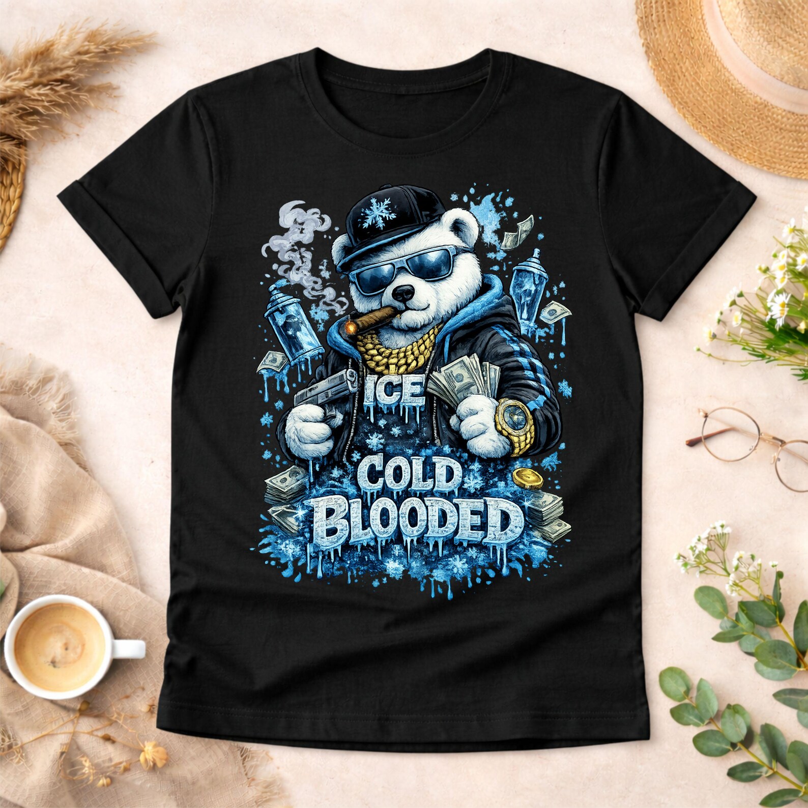 Ice Cold Blooded PNG | Street Hustle Polar Bear Design | Urban Gangster ...