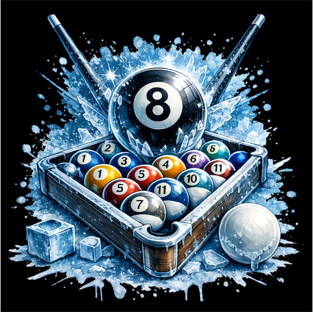 8 Ball Billiards PNG | Pool Rack Design | Billiards Player Shirt ...