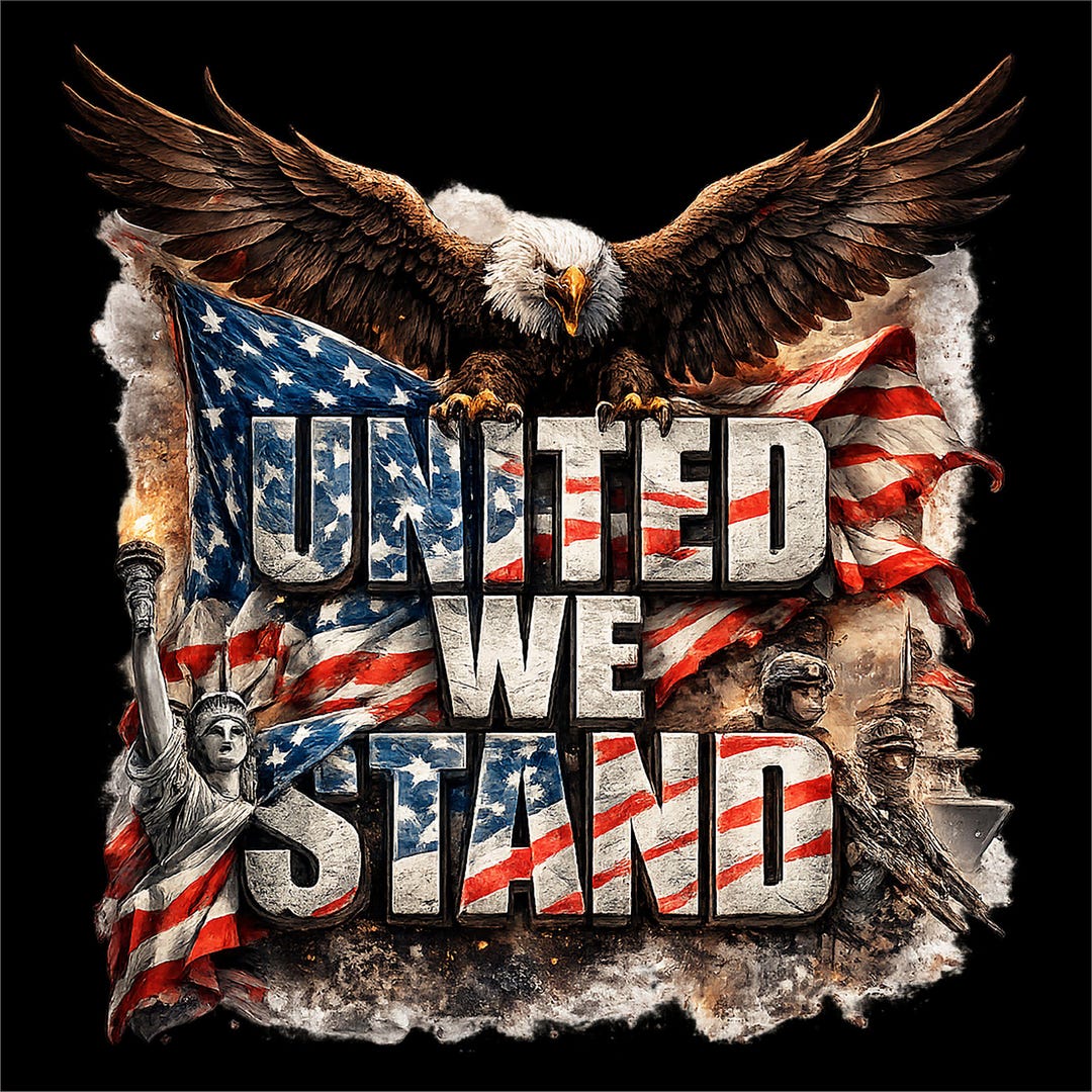 United We Stand Shirt PNG | Patriotic Eagle T-shirt Design | American ...