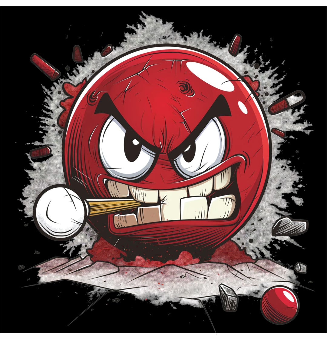 Red Cue Ball PNG | Angry Billiard Ball Bite Design | Pool Player Shirt ...