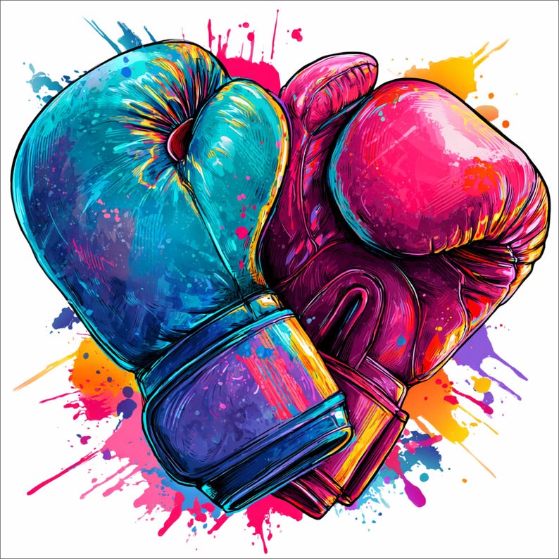 Boxing Gloves Heart PNG | Boxing Motivation Art | Fighter Spirit ...