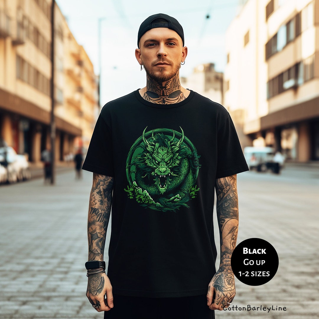 Green Dragon Tee Shirts Dragon Print T Shirt Gift Men Tees Women Tshirt ...
