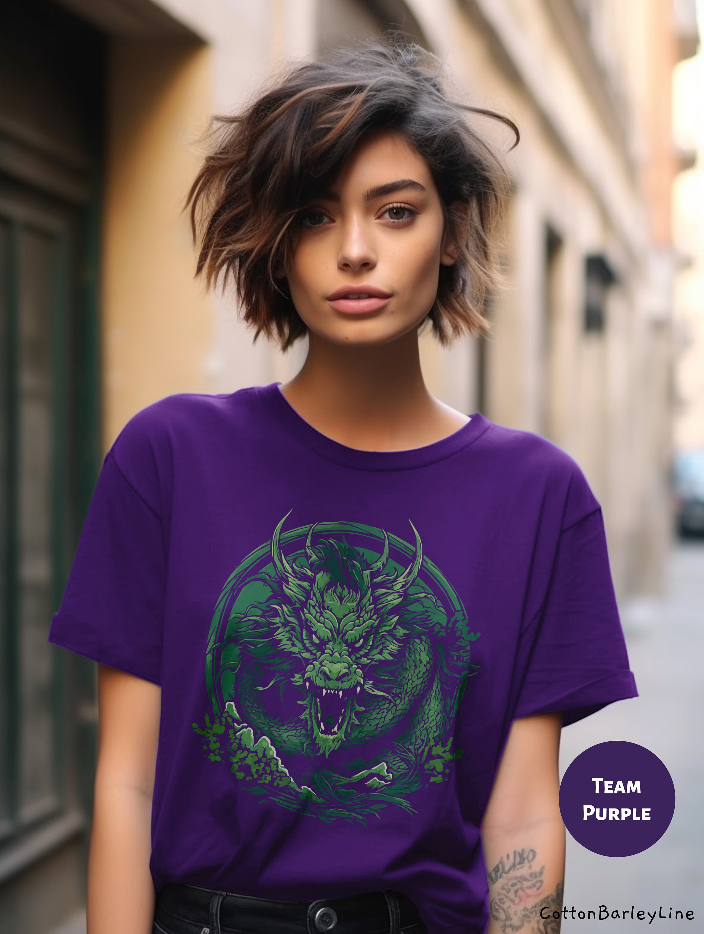 Green Dragon Tee Shirts Dragon Print T Shirt Gift Men Tees Women Tshirt ...