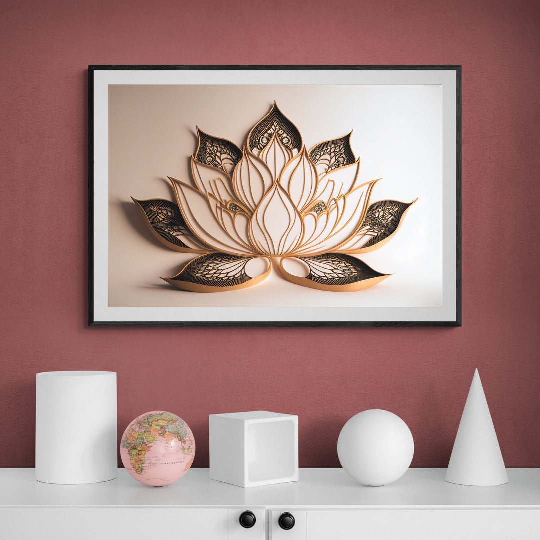 Lotus Flower Art,zen Wall Art,home Decor,yoga Symbol Printable,yoga ...
