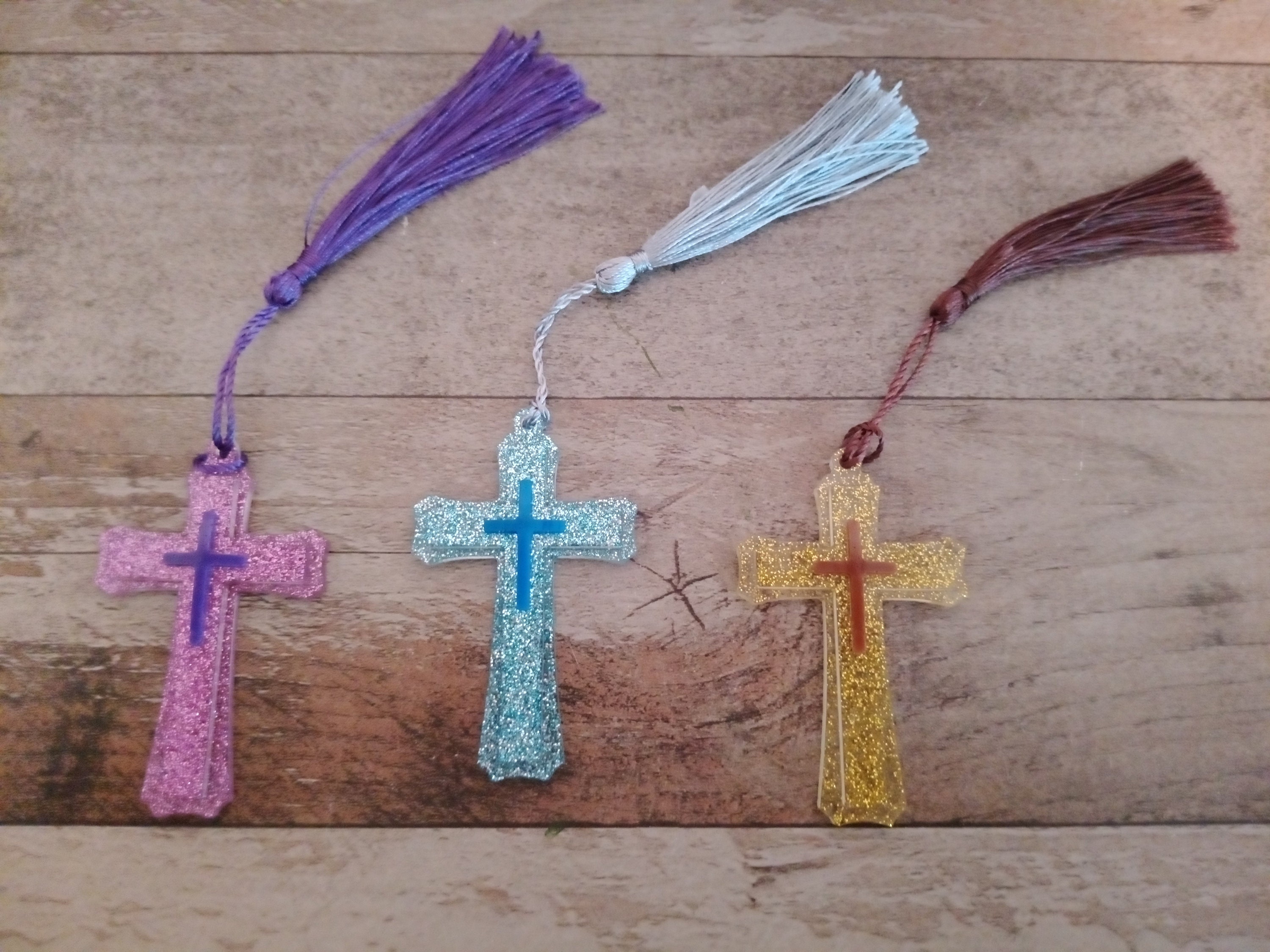 Resin Cross Bookmark, Bible Bookmark - Etsy