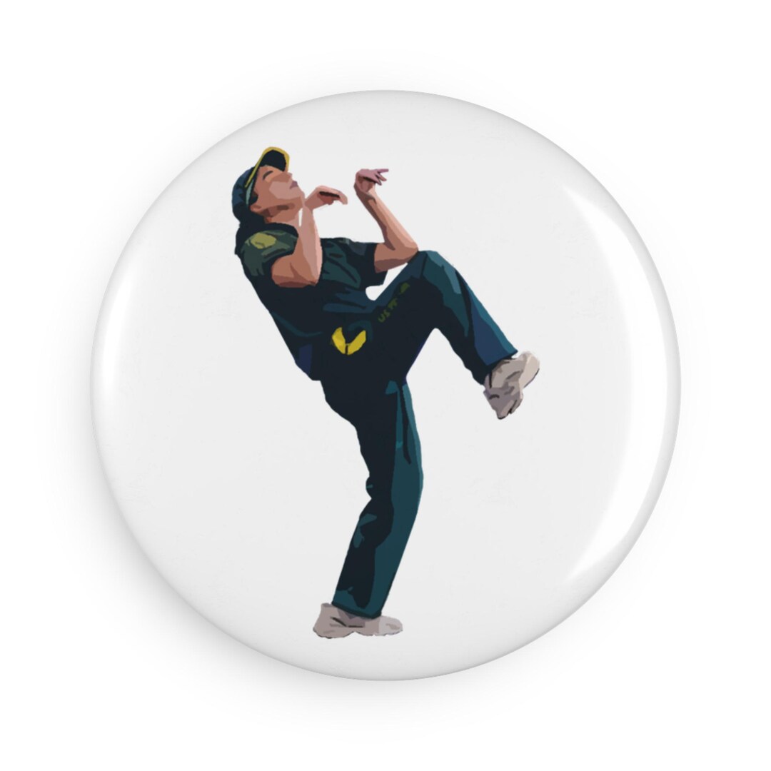 Australian Breakdancer Raygun T-rex Move Olympic Button Magnet, Round 1 ...