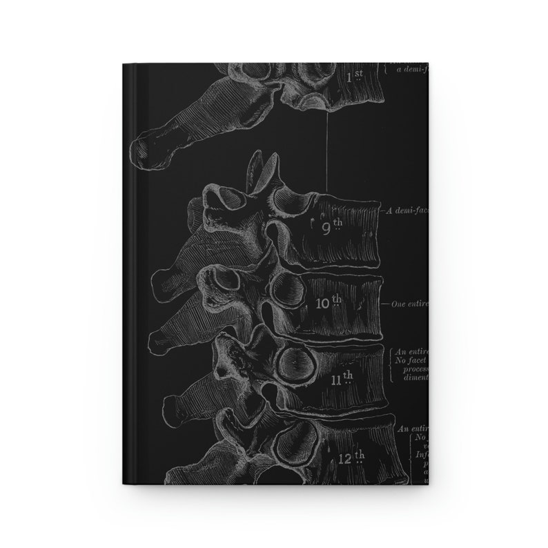 Antique Anatomy Wide Rule Journal - Bones Journal - Spine Text Notebook ...