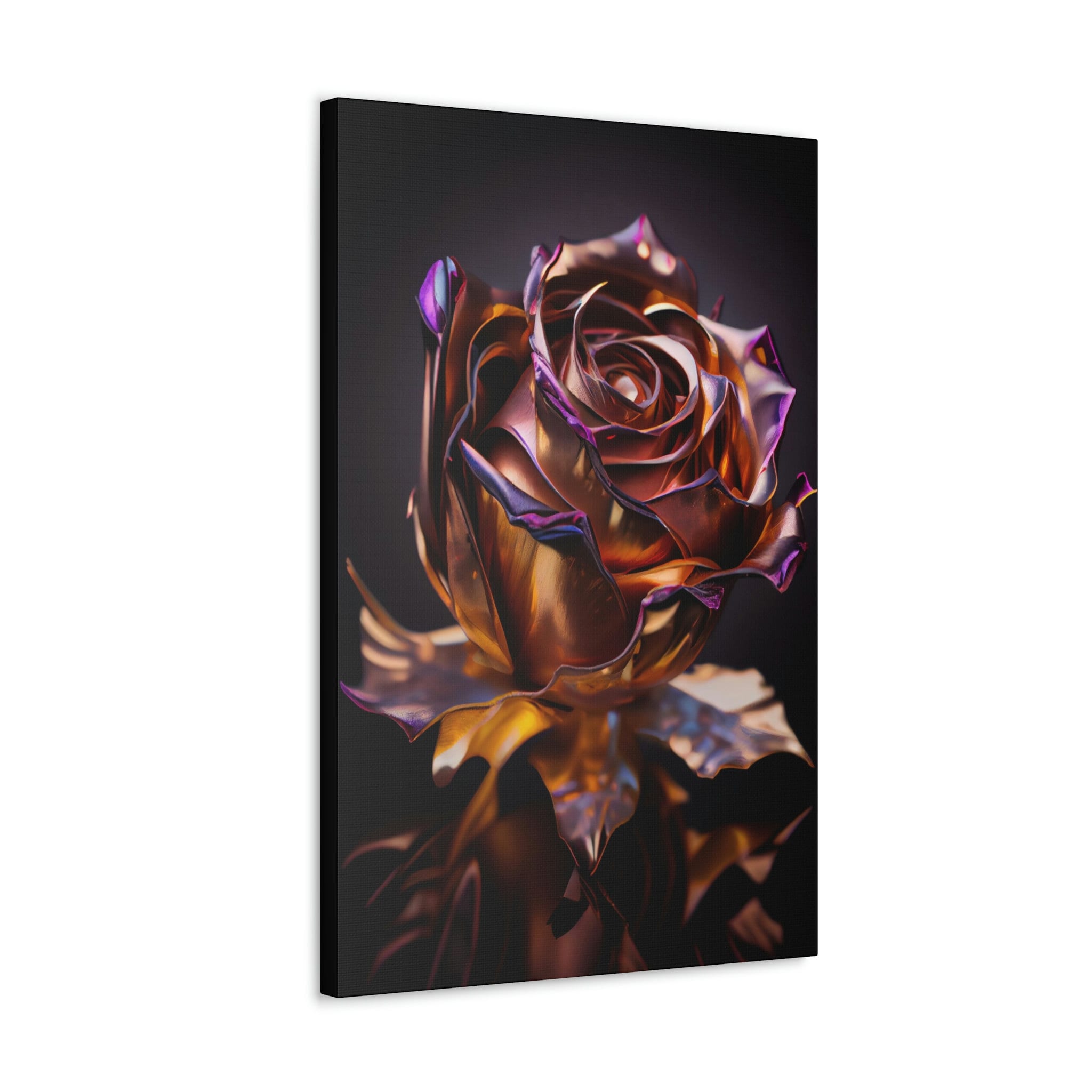 Metal Rose Wall Sculpture Painting on Canvas - Timeless Industrial Chic ...