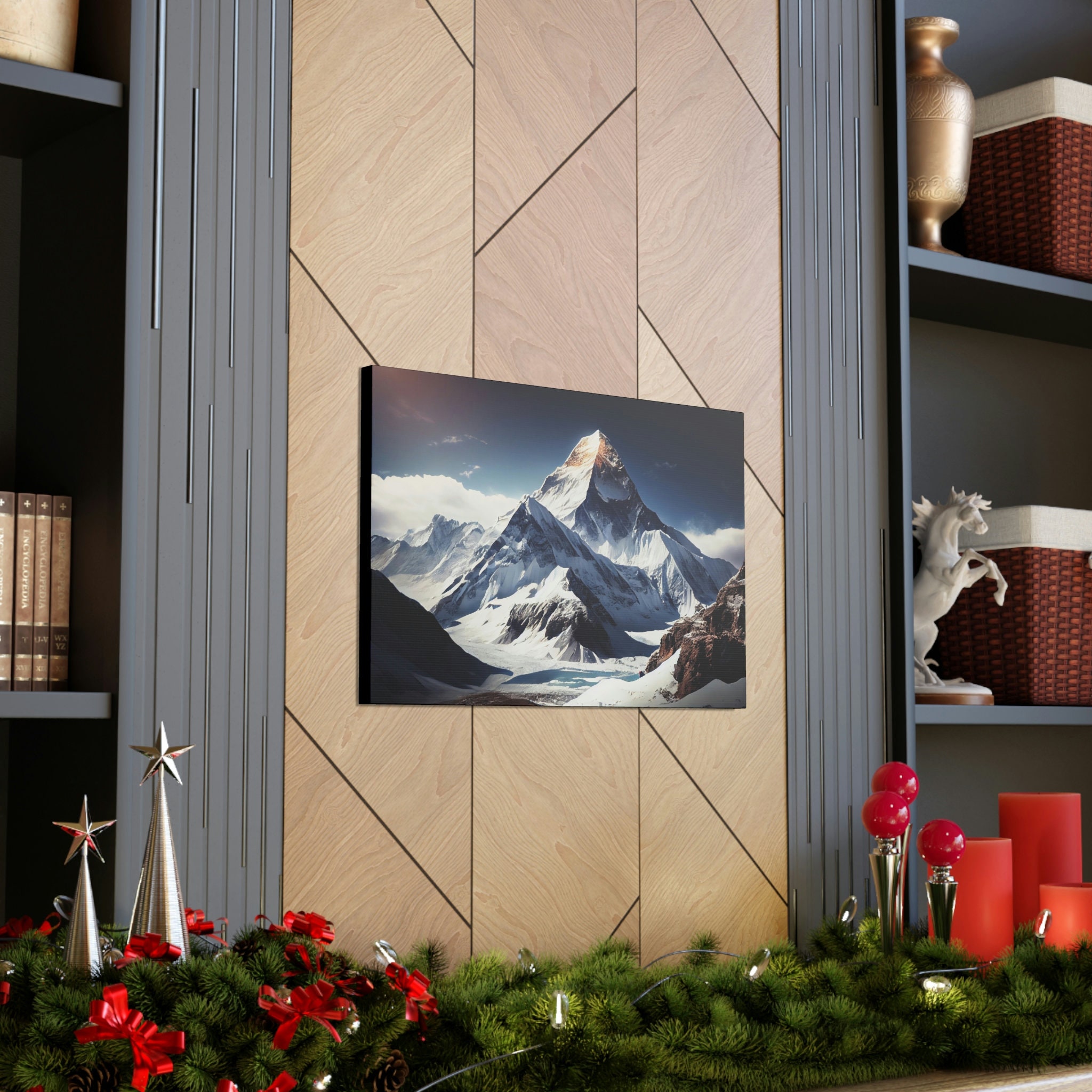 Mountt Everest Canvas Painting Print, Mt Everest Wall Art, Mt Everest ...