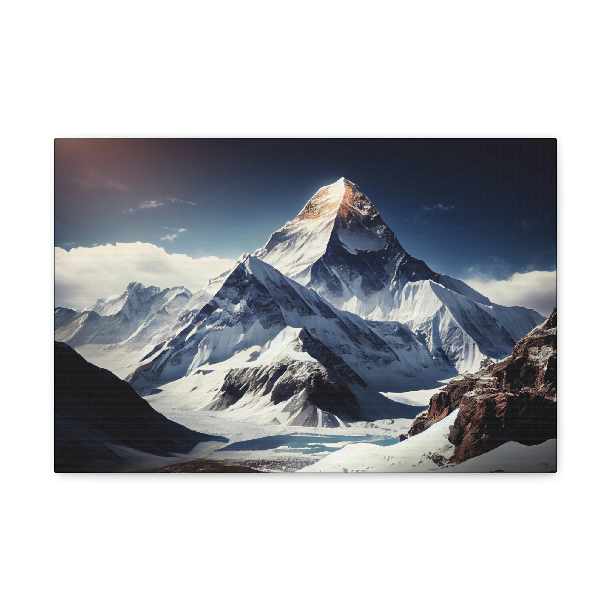 Mountt Everest Canvas Painting Print, Mt Everest Wall Art, Mt Everest ...