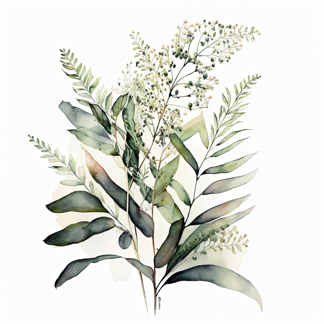 Set of 6 Botanical Wall Art Decorations,wall Art Decor, Greenery ...