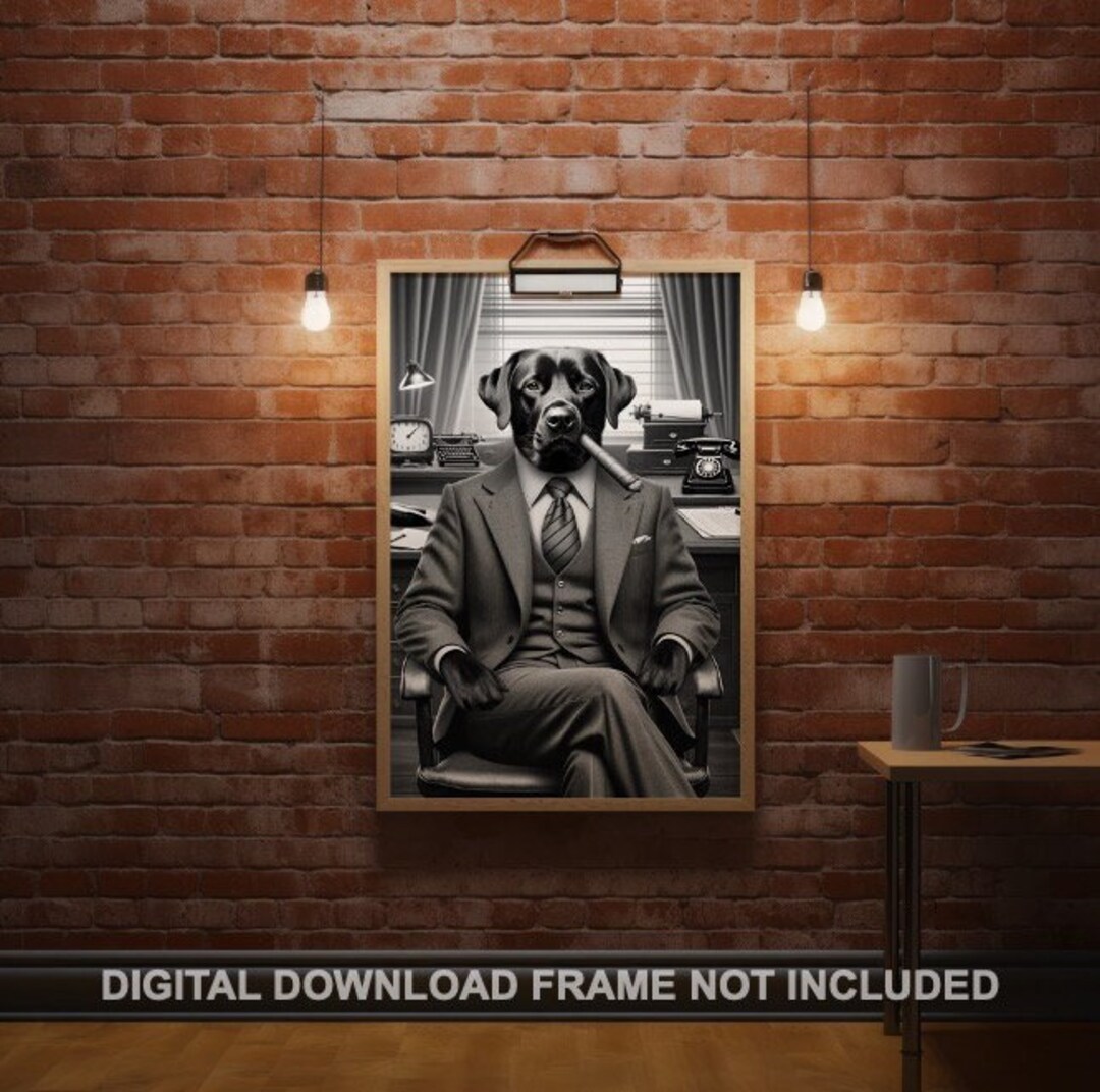 Black Lab Black and White Image, Black Lab, Black Lab Digital Download ...