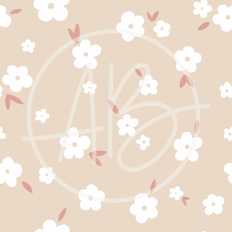 Neutral Daisy Dream | Seamless Patterns | 12x12 Scrapbook Papers | Boho ...