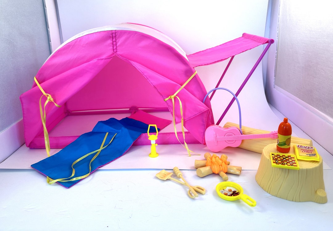 1993 Vintage Camp Barbie Outdoor Fun Tent and Accessories 67002 - Etsy