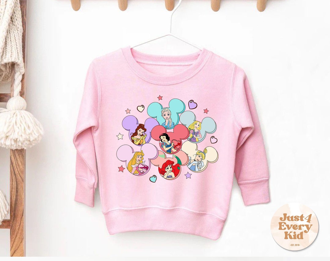 Disneyworld Princess Sweatshirt, Valentine's Day Sweatshirt for Toddler ...