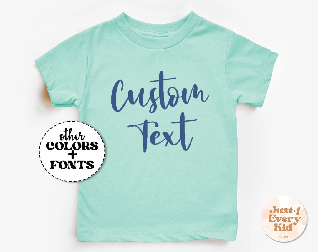 Personalized Kids Shirt, Custom Toddler T-shirt, Children's Custom Tee ...