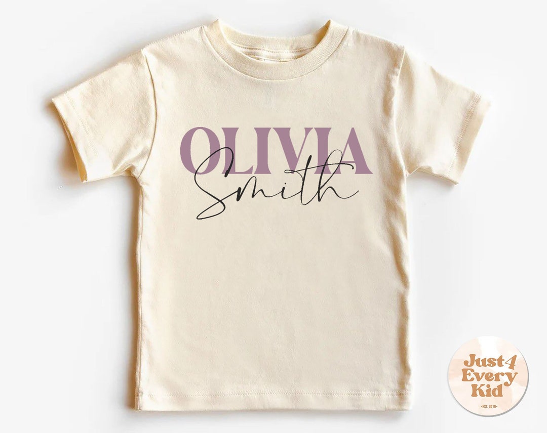 Personalized Girls Name Shirt, Custom Name Toddler Shirt, Custom ...