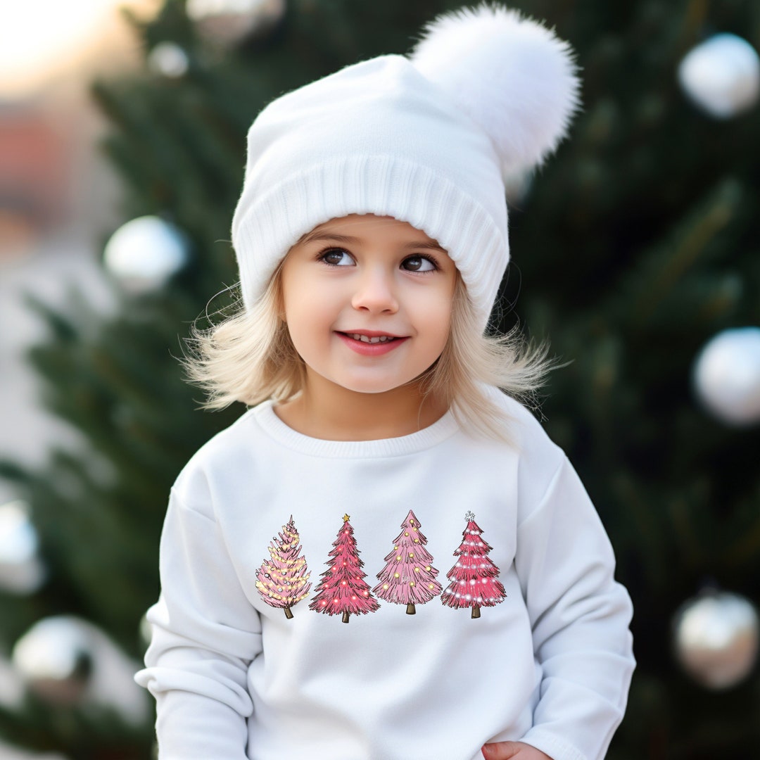 Pink Tree Christmas Sweater, Merry Christmas Toddler Sweatshirt ...