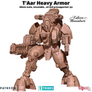 Taar Heavy Armor Unit - Grim Future Wars - 3D Resin Printed, 32mm Scale ...