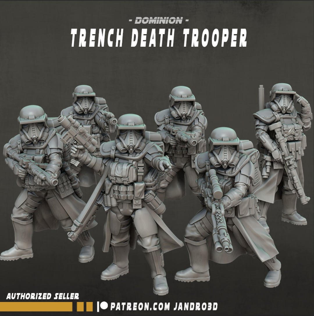 6x Trench Death Trooper Tactical Unit - Interstellar Civil War - 3D ...