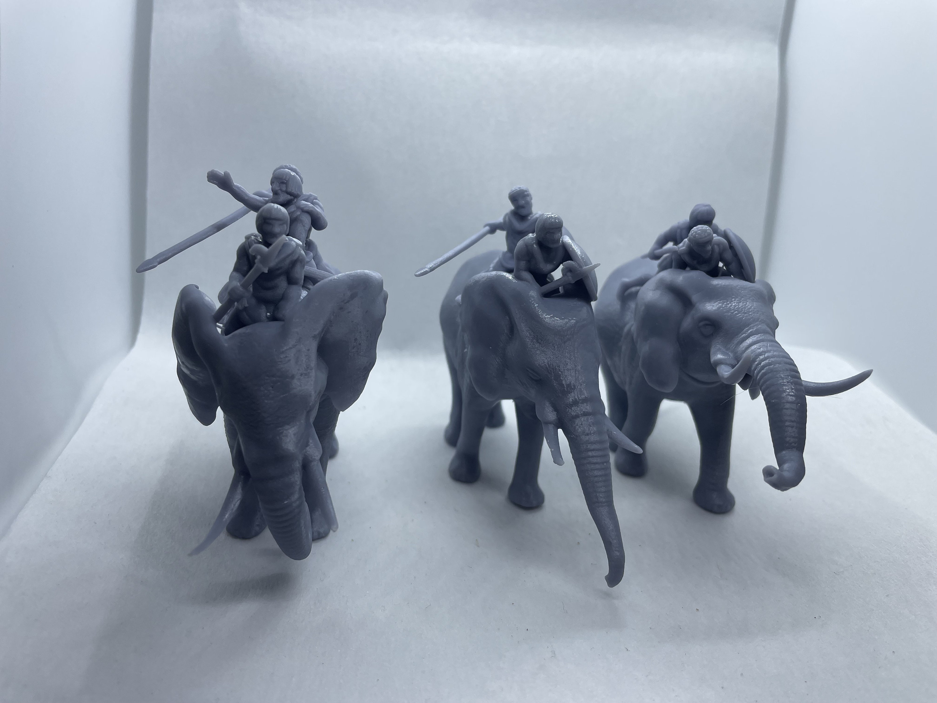 3x Dark Age Numidian Elephants With Riders 3D Resin Printed, 28mm Scale ...