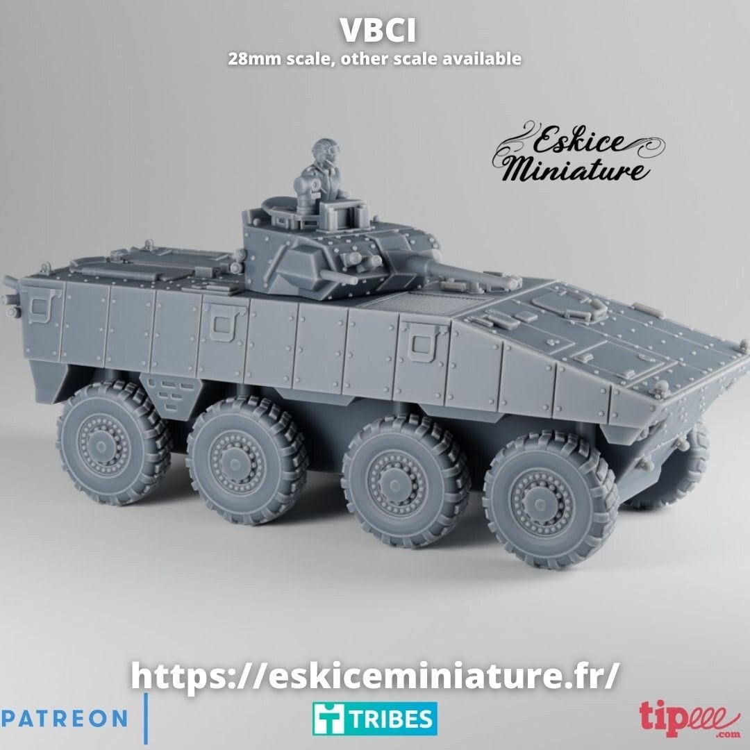 VBCI French Infantry Fighting Vehicle - Modern - 3D Resin Printed, 28mm ...