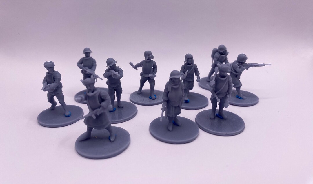 10x Soviet Army Assault Engineer Squad - World War 2 - 3D Resin Printed ...