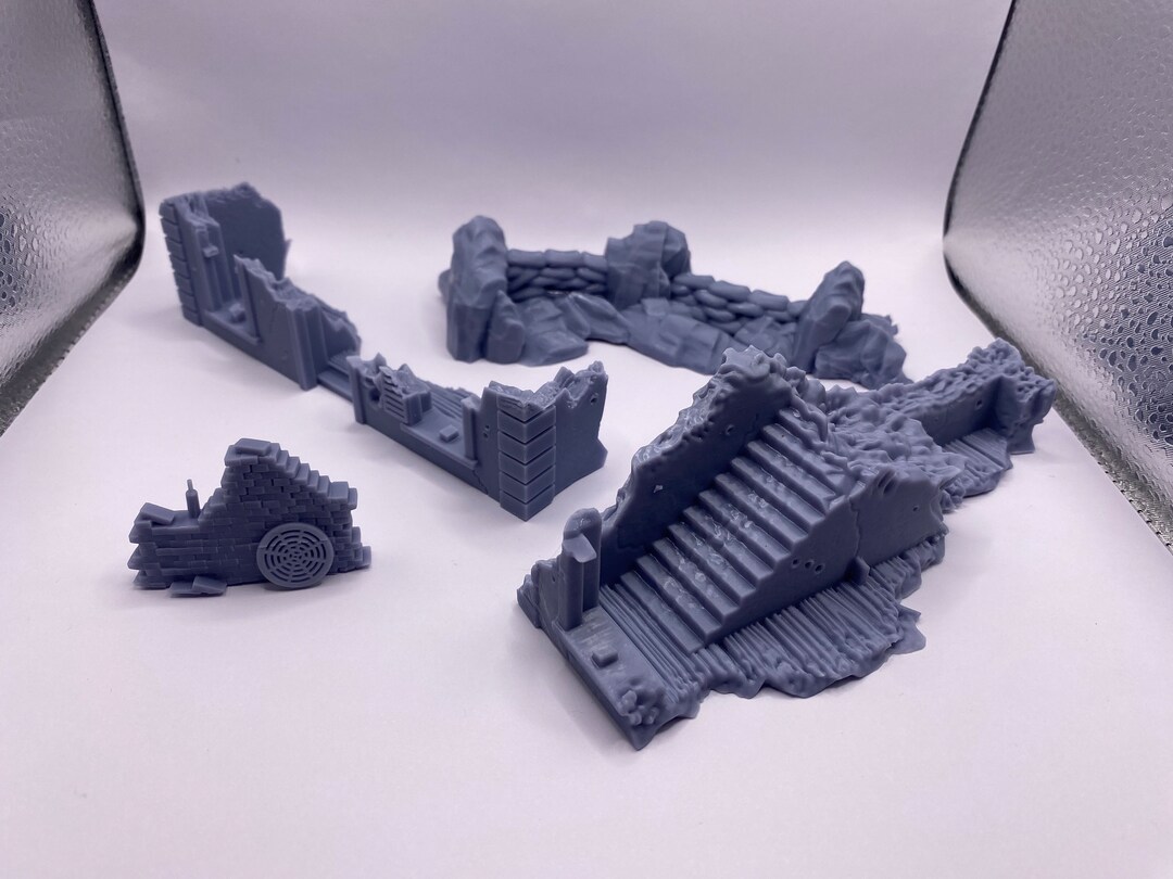 Generic Rubble Barricades / Terrain - 3D FDM Printed, 28mm Scale - Etsy