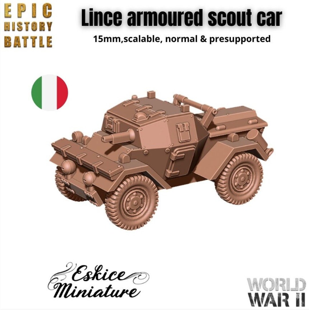 5x Lince Italian Armored Cars 3D Resin Printed, 15mm Scale - Etsy