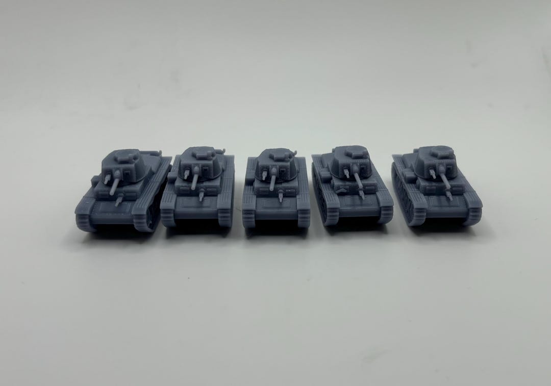 5x Panzer 38(t) German Light Tanks - 3D Resin Printed, 15mm Scale - Etsy