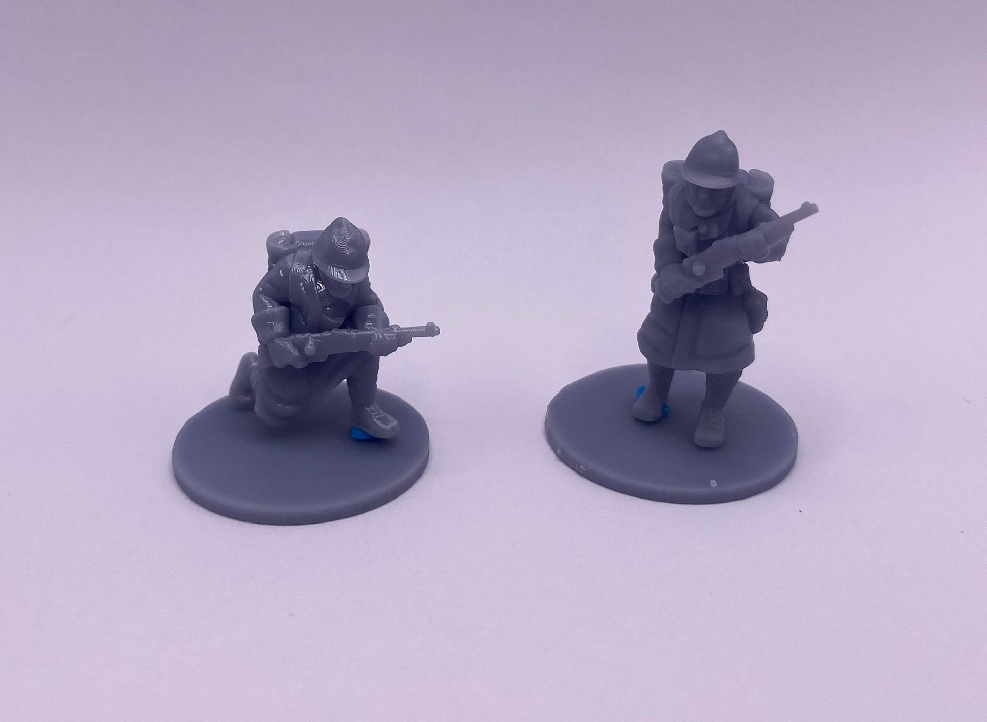 10x French Army Rifle Squad - World War 2 - 3D Resin Printed, 28mm ...
