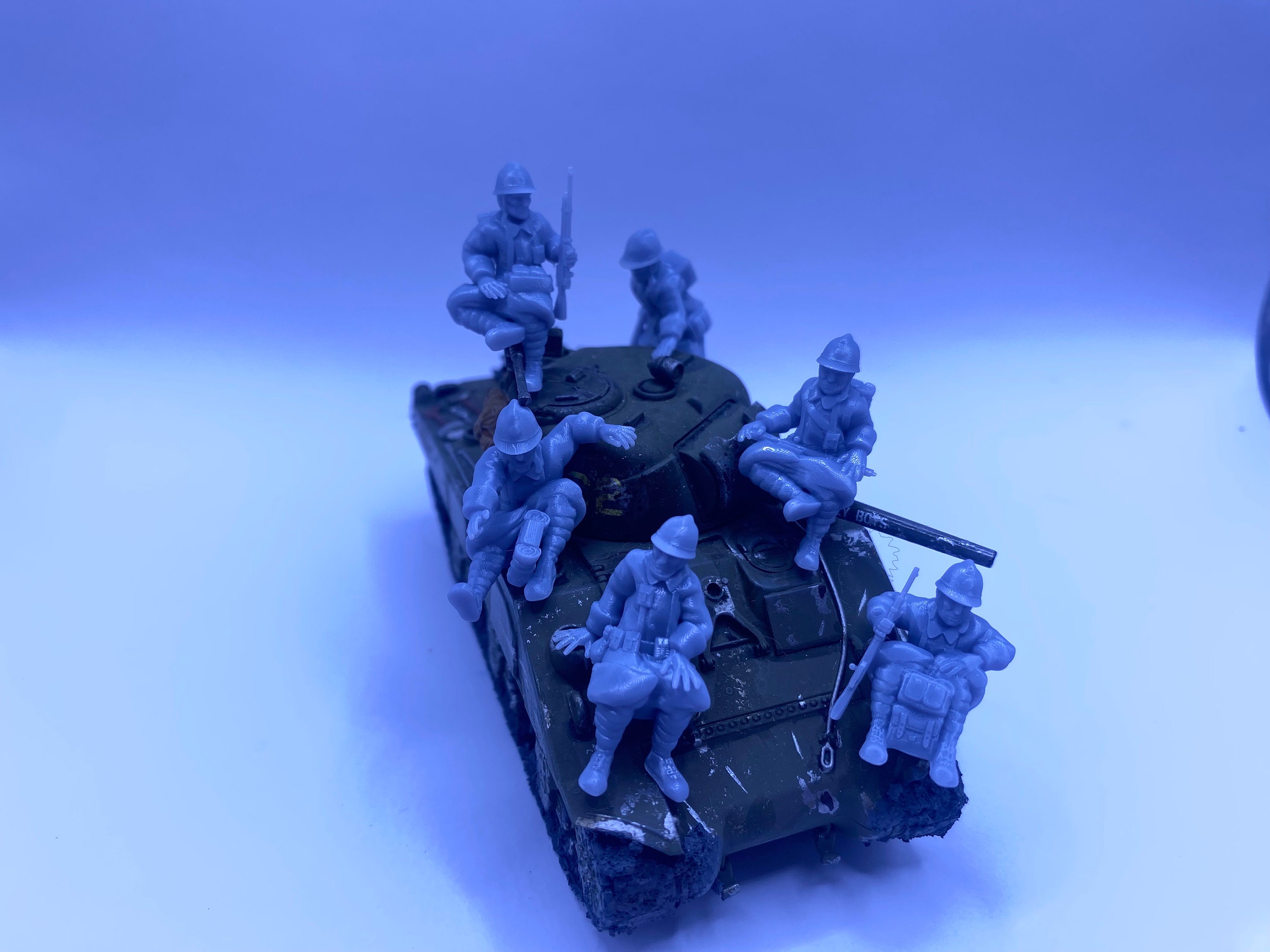 6x French Army Tank Rider Infantrymen World War 2 3D Resin Printed ...