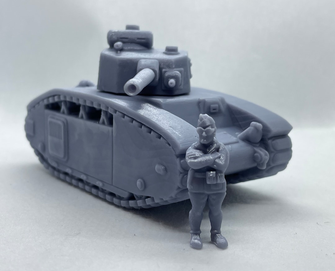 Renault G1 French Medium Tank - 3D Resin Printed, 28mm Scale - Etsy