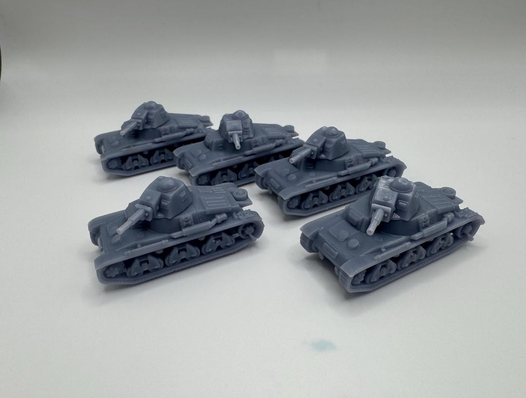 5x H35 French Light Tanks - 3D Resin Printed, 15mm Scale - Etsy