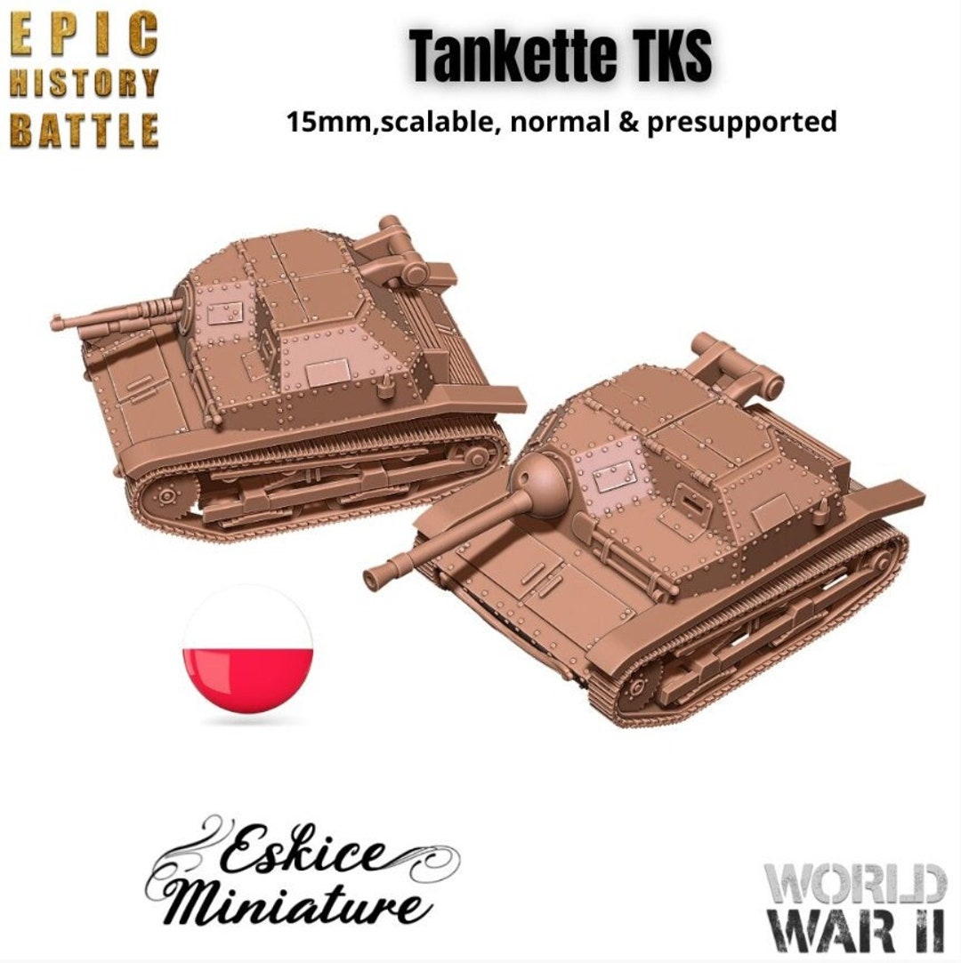 5x TKS Polish Tankettes - 3D Resin Printed, 15mm Scale - Etsy