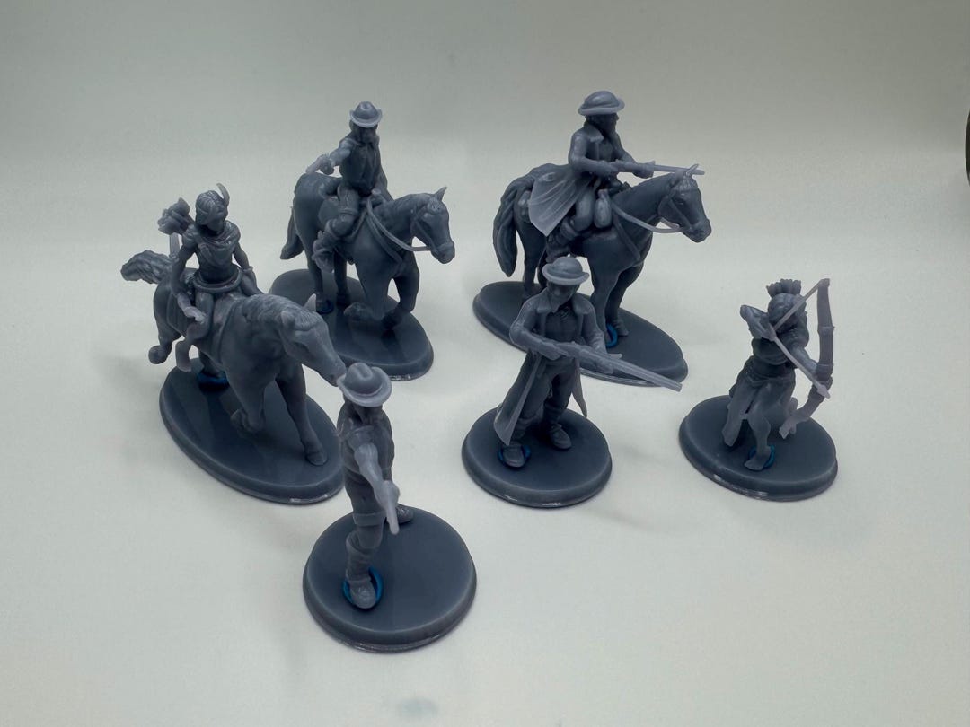 6x Far West Cowboy/native American Pack - 3D Resin Printed, 28mm Scale ...
