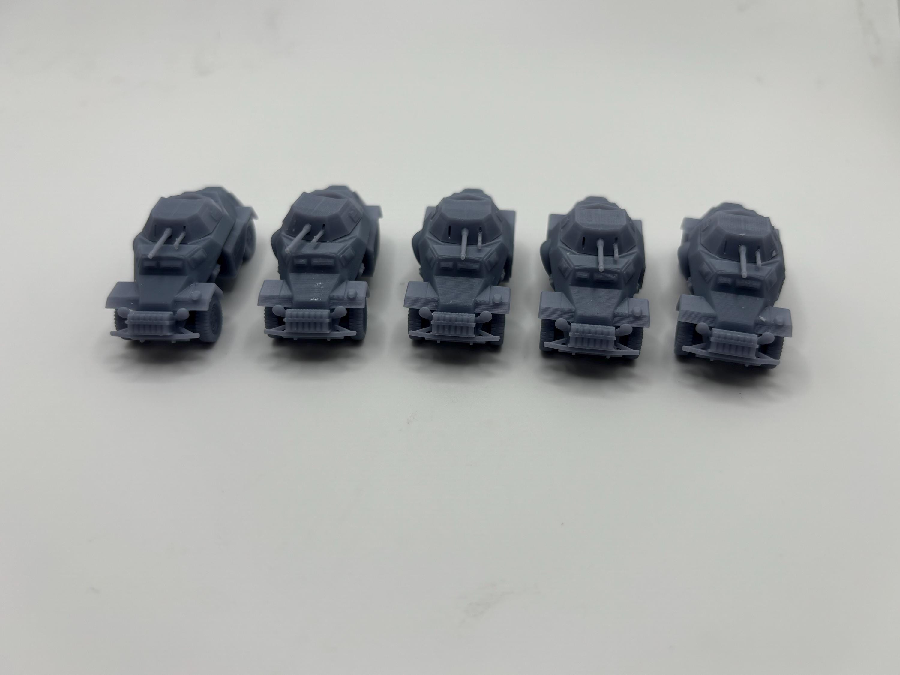 5x Sdkfz 222 German Armored Cars - 3D Resin Printed, 15mm Scale - Etsy