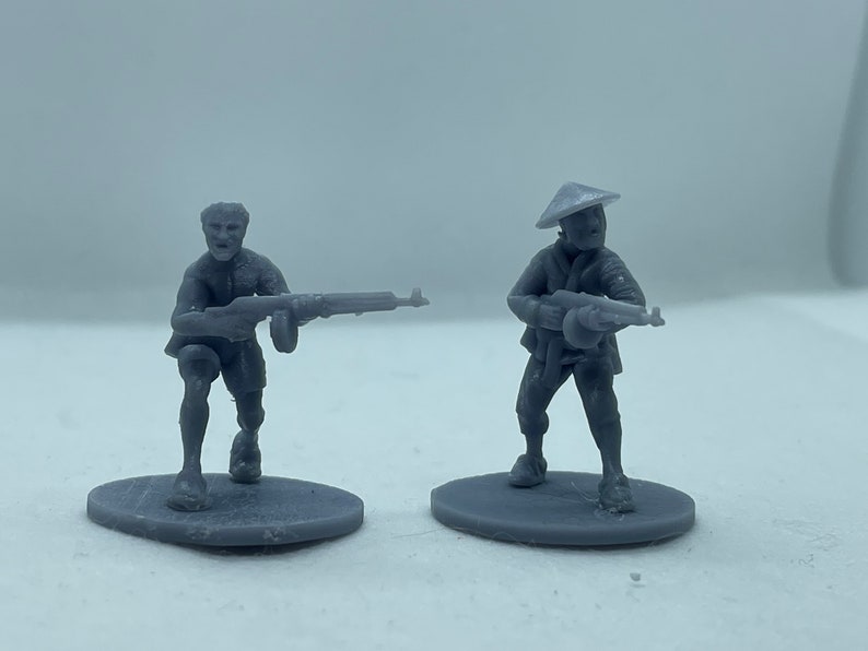 9x Vietnam Viet Cong RPG / RPK Support Squad - 3D Resin Printed, 28mm ...