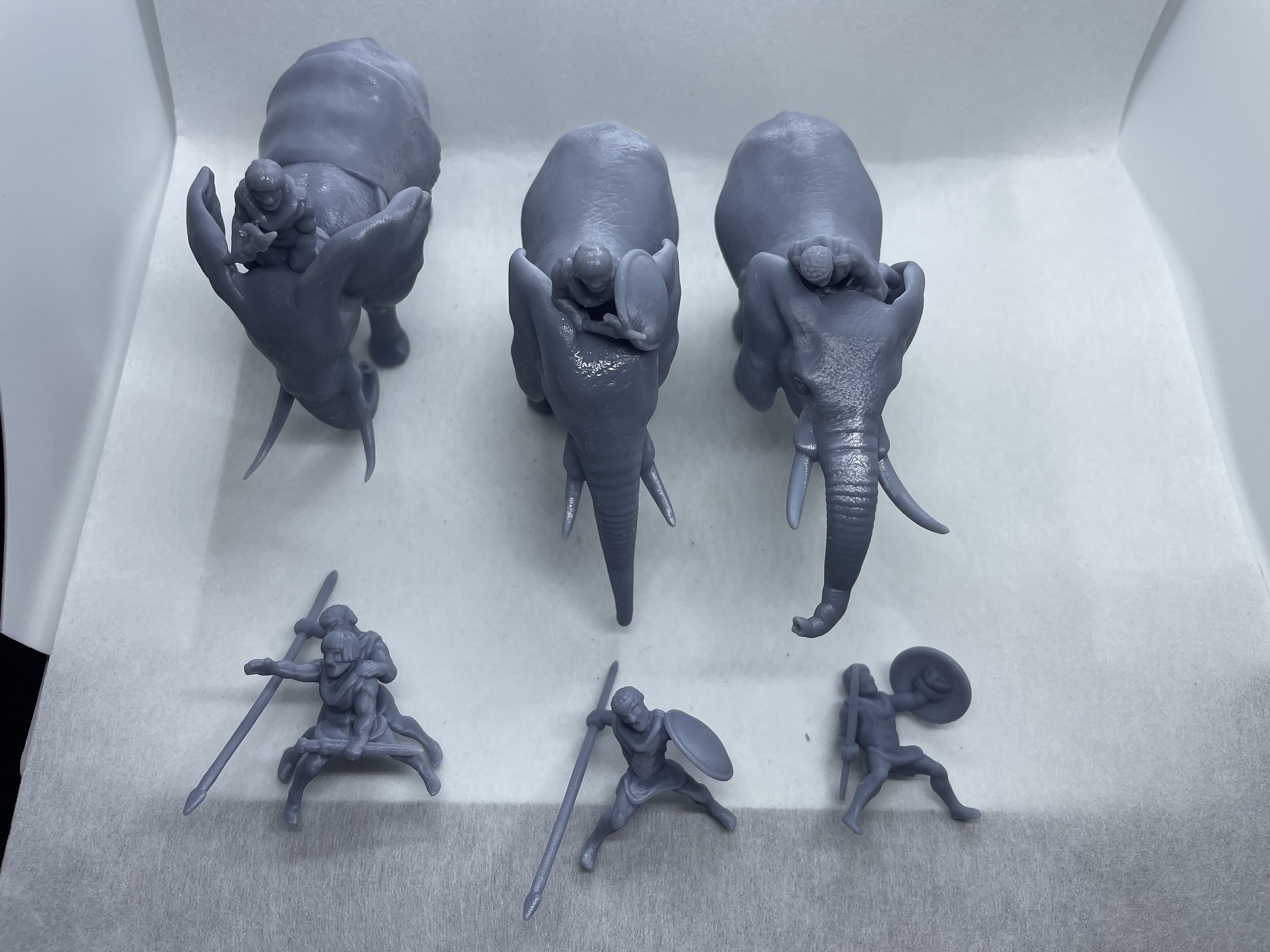 3x Dark Age Numidian Elephants With Riders 3D Resin Printed, 28mm Scale ...