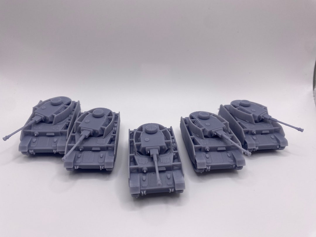 5x Panzer IV German Medium Tanks - 3D Resin Printed, 15mm Scale - Etsy