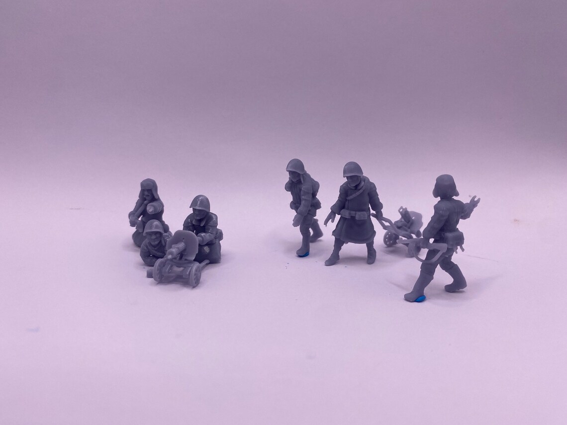 5x Soviet Army Maxim Squad World War 2 3D Resin Printed, 28mm Scale - Etsy